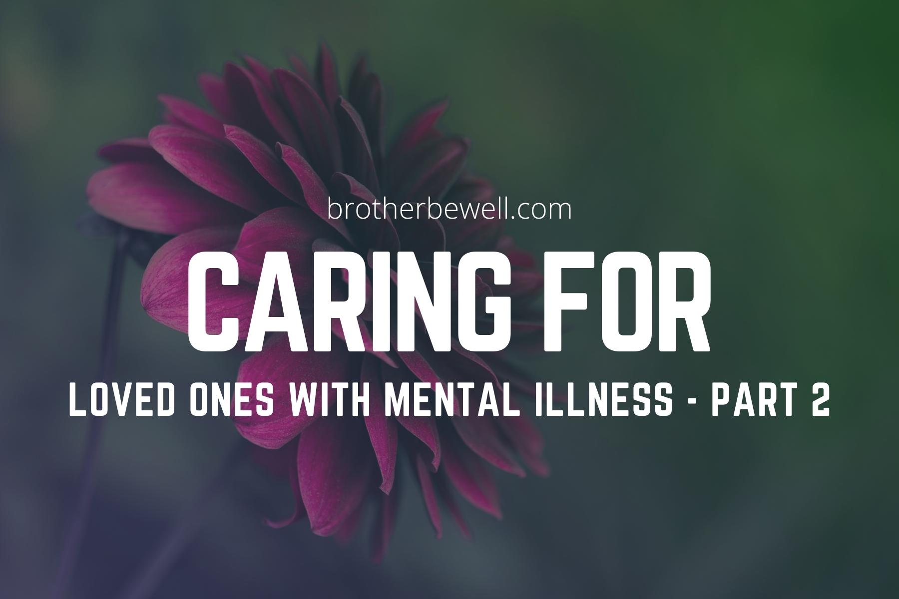How to Care for a Loved One with Mental Illness – Part 2 - Brother Be Well